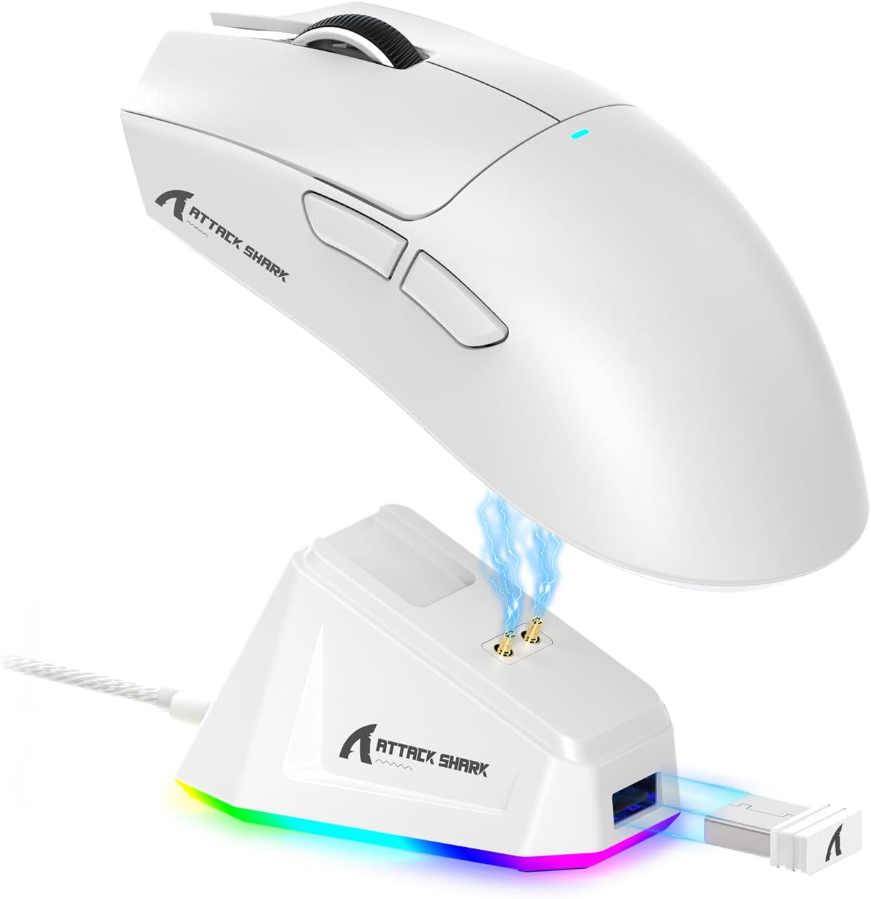 SOURIS ATTACK SHARK X11 WHITE WIRELESS WIRED+2.4G+BT - DEYSTORE